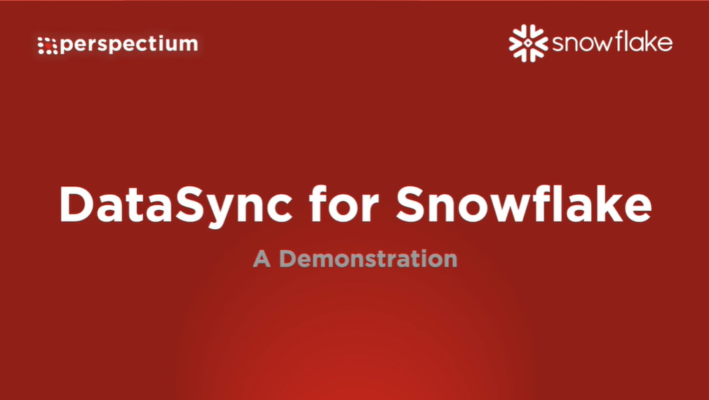 Snowflake DataSync Demo - Perspectium